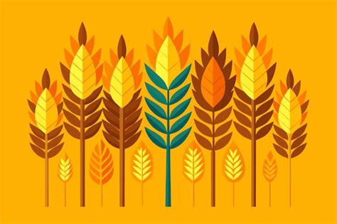 Premium Vector Flat Wheat Collection