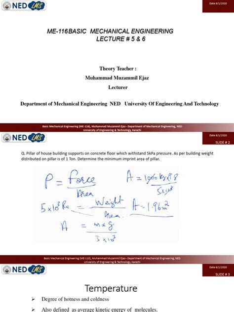 Lec 5 And 6 Pdf Temperature Thermodynamic Equilibrium