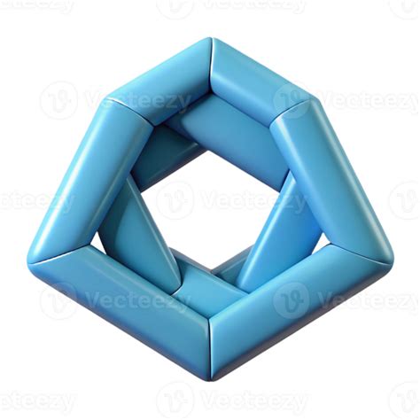 Reflective Beautiful Interlocking Triangles Forming A Hexagon Crisp Edges Flat Color With