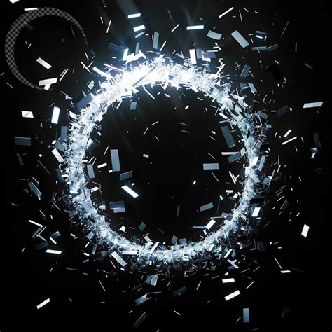 Premium PSD A Circle Of Glitter And Sparkles Effect