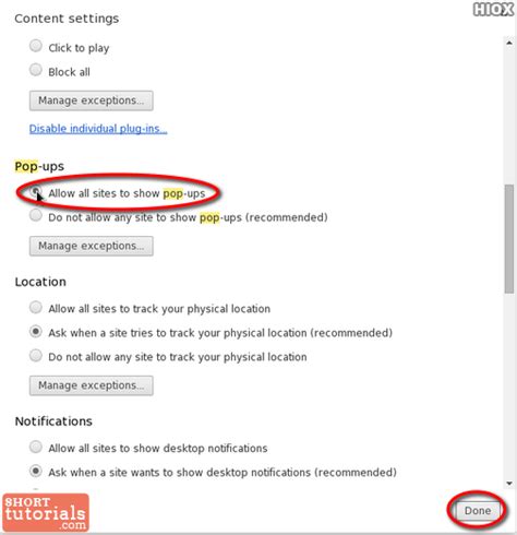 Enable Allow Popups In Chrome