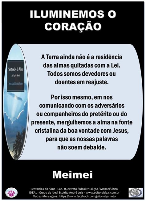 Ser Espírita Meimei Livro Sentinelas da Alma Chico Xavier Cap