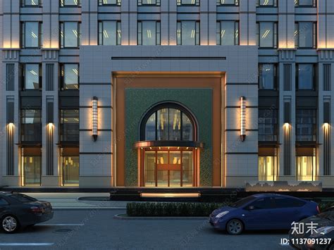 现代住宅入口大门3d模型下载【id 1137091237】 知末3d模型网