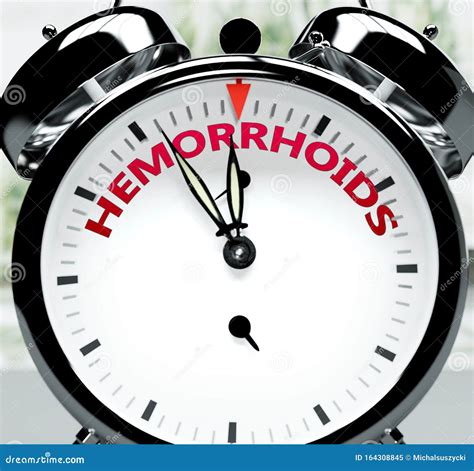 Hemorrhoids Soon Almost There In Short Time A Clock Symbolizes A
