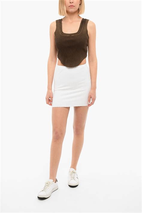 Cotton Citizen Ribbed Stretch Cotton Capri Mini Skirt Women Glamood