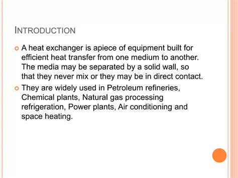 Heat Exchanger Ppt PPT