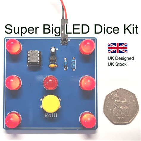 Beginners Super Big Led Electronic Digital Dice Kit Electronics Kit Shop