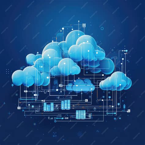premium photo cloud computing transfer big data on internet
