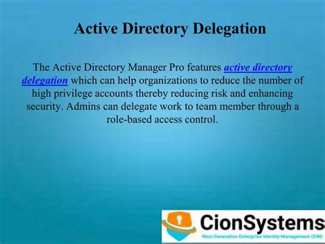 Active Directory Delegation Pptx