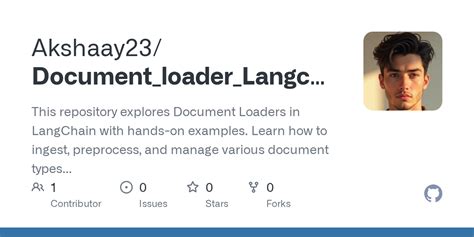 Github Akshaay23documentloaderlangchain This Repository Explores