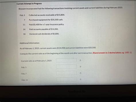 Solved Blossom Incorporated Had The Following Transactions Chegg
