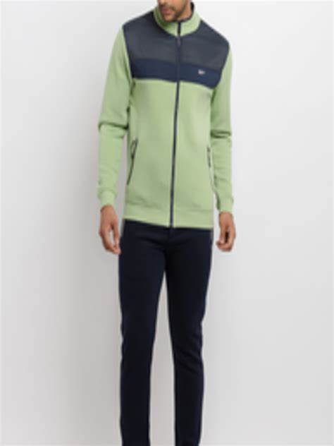 Buy Status Quo Men Green Colorblocked Cut And Sew Taped Tracksuits