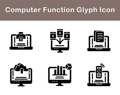 Computer Function Vector Icon Set 20267309 Vector Art At Vecteezy