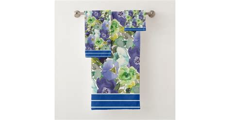 Floral Bath Towel Set Zazzle