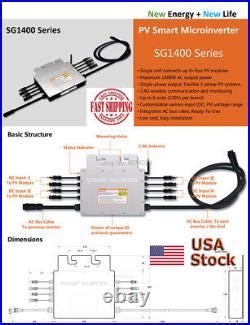 W Micro Solar Panel Smart Inverter Pure Sine Wave MPPT Grid Tie Inversor Grid Tie Inverter