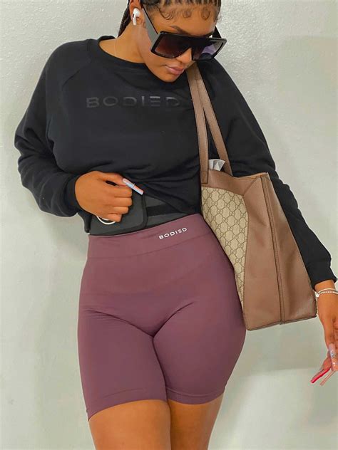 Ribbed Shorts Ribbed Girl Biker Shorts Bodied Athletics Bodied