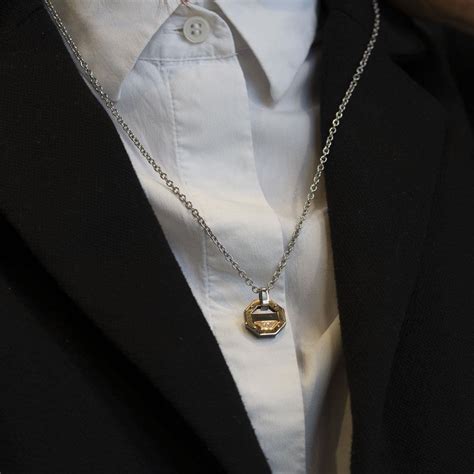 Collana Uomo In Oro Rosa E Acciaio Baraka Luxury Zone