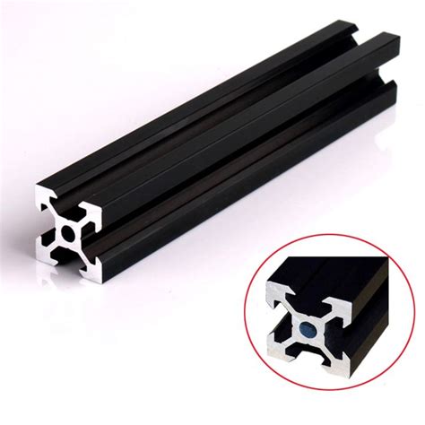 1pc Black 2020 V Slot European Standard Anodized Aluminum Profile Extrusion Linear Rail For Cnc