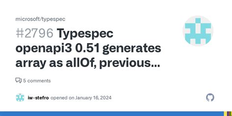 Typespec Openapi Generates Array As Allof Previously Direct