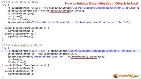 How To Serialize Deserialize List Of Objects In Java Java Serialization Example • Crunchify