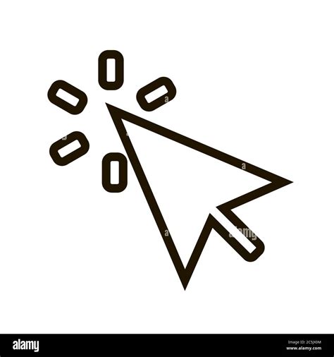 Mouse Click Cursor Icon In Trendy Flat Style Isolated Eps Stock