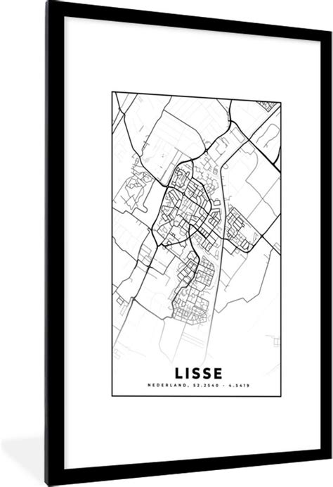 Fotolijst Incl Poster Plattegrond Stadskaart Lisse Kaart X Cm Posterlijst Bol