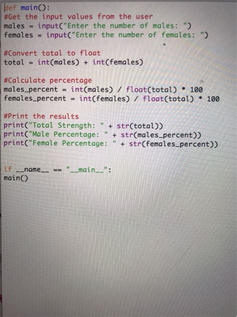 Solved Based On The Percent Gender Program Create A GUI Chegg Com