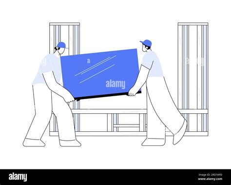 Entertainment Center Installation Abstract Concept Vector Illustration