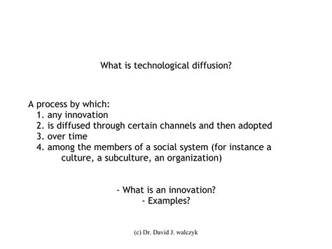 Diffusion Of Innovation Ppt Technology And Computing