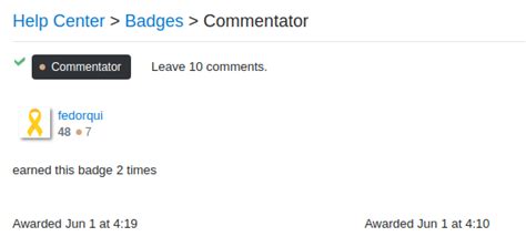 Commentator Badge Awarded Twice In A Stack Overflow Team Meta Stack