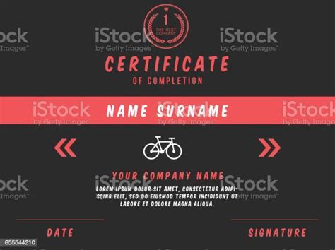 Vector Certificate Template Design With Certificate Award向量圖形及更多商務圖片