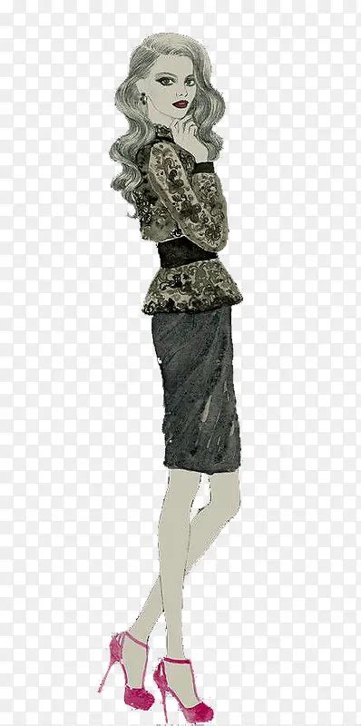 时尚彩绘女性插画png图片素材下载图片编号8646311 Png素材网