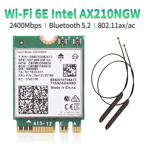 Intel Ax Wifi Card Wifi E Ax Network Card For Pc Windows With Antennas Ebay