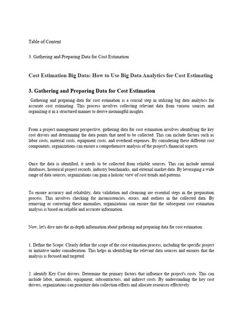 Big Datahow Use It In Const Estimation Worksit Pdf Data Analysis