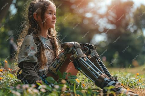 Free Photo Portrait Of Person With Futuristic Bionic Body Part