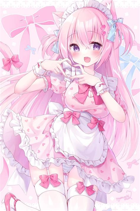 桃稚ちあ🍑🎀58 コミ1【j12b】 On Twitter アニメの女の子 ピンク イラスト 美的アニメ