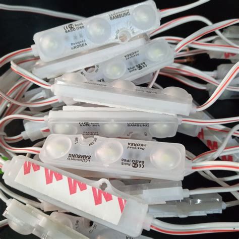 Jual Lampu Led Modul 3 Mata Saso Samsung Dc 12 V 1 5 W Putih Cool White
