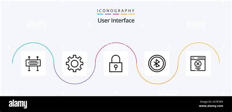 User Interface Line 5 Icon Pack Including Error User Interface User