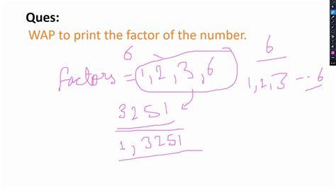 Input A Number And Print Factors Of The Number Youtube