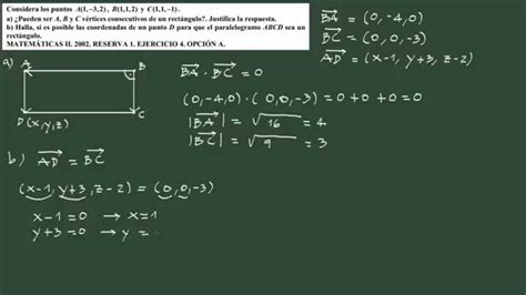 12 Ejercicio 12 Pau Geometría Hallar El Cuarto Vértice De Un