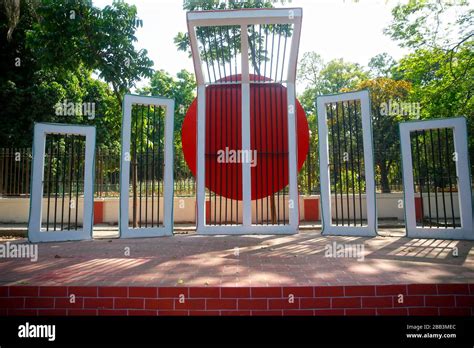 A Structure Of Shaheed Minar Placed On Footpath Beside Ramna Park As Part Of Beatification By