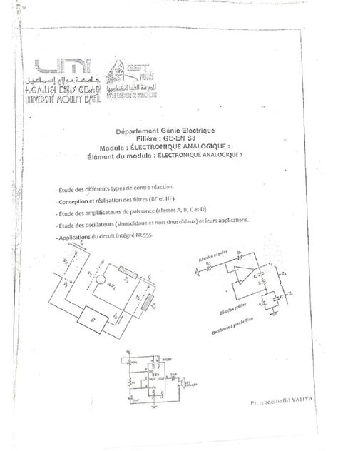 Cours De Electronique Analogique Compress Pdf