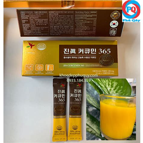 Combo 30 Gói Tinh Chất Nghệ Nano Jin Curcumin 365 Hàn Quốc