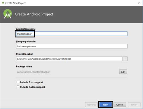 Star Rating Bar In Android Using Android Studio