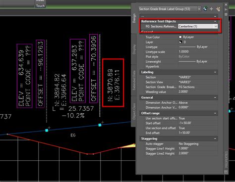 Solved Easting And Northing Coordinates In Section View Autodesk