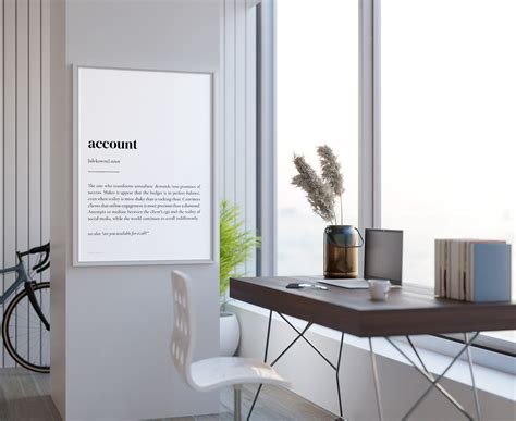 Account Poster Definition Printable Design Account Art Printed