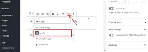 How To Underline And Justify Text In Wordpress Post Editor Aitechtonic