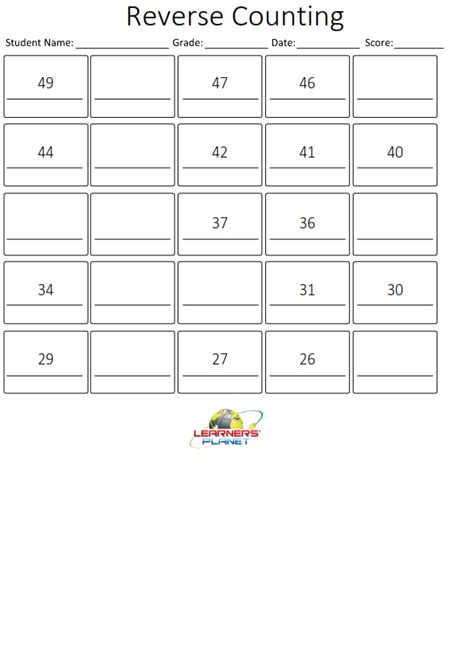 Math Worksheets And Quizzes On Numbers And Counting Beyond 20