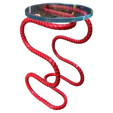 Rebar Steel Side Table With Starphire Glass Top For Sale At 1stdibs