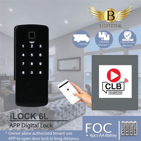 Biosystem Digital Lock Ilock 6l Shopee Singapore